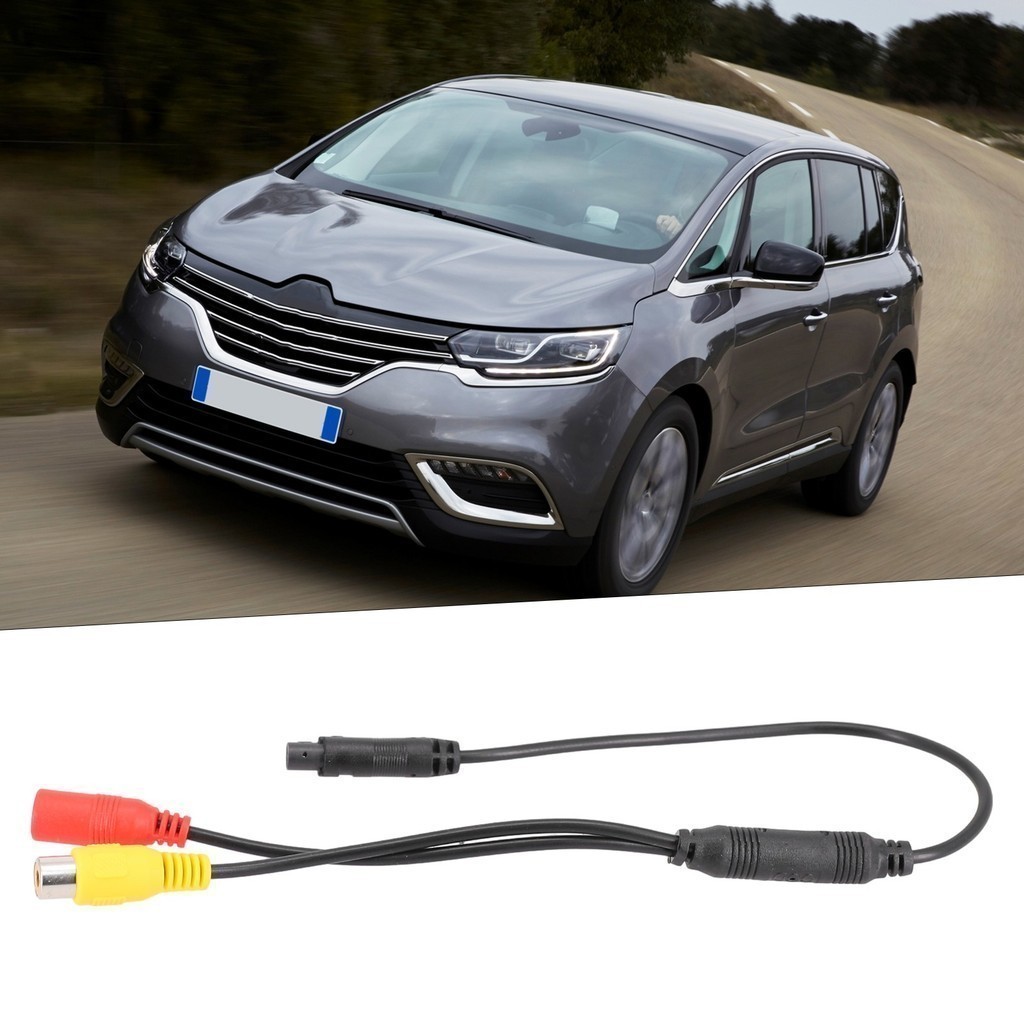Car Backup Reverse Camera 4-Pin Male To CVBS RCA Female Connector Wire ...