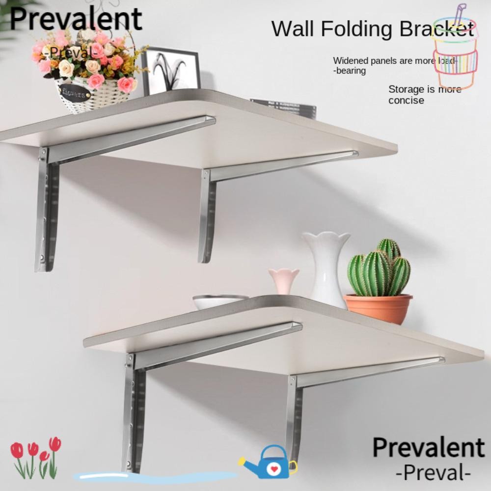 PREVAL Folding Shelf Bracket, Stainless steel Adjustable Wall Mounted ...