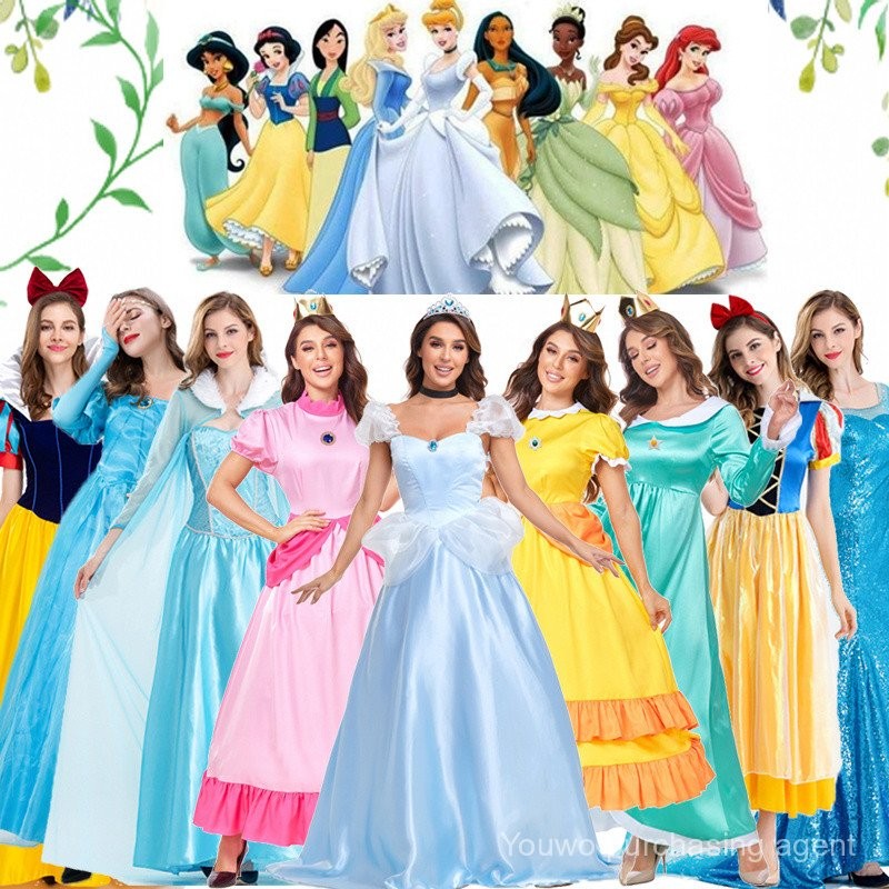 Shopee Official § Disney Running Princess Dress cos Snow White ...