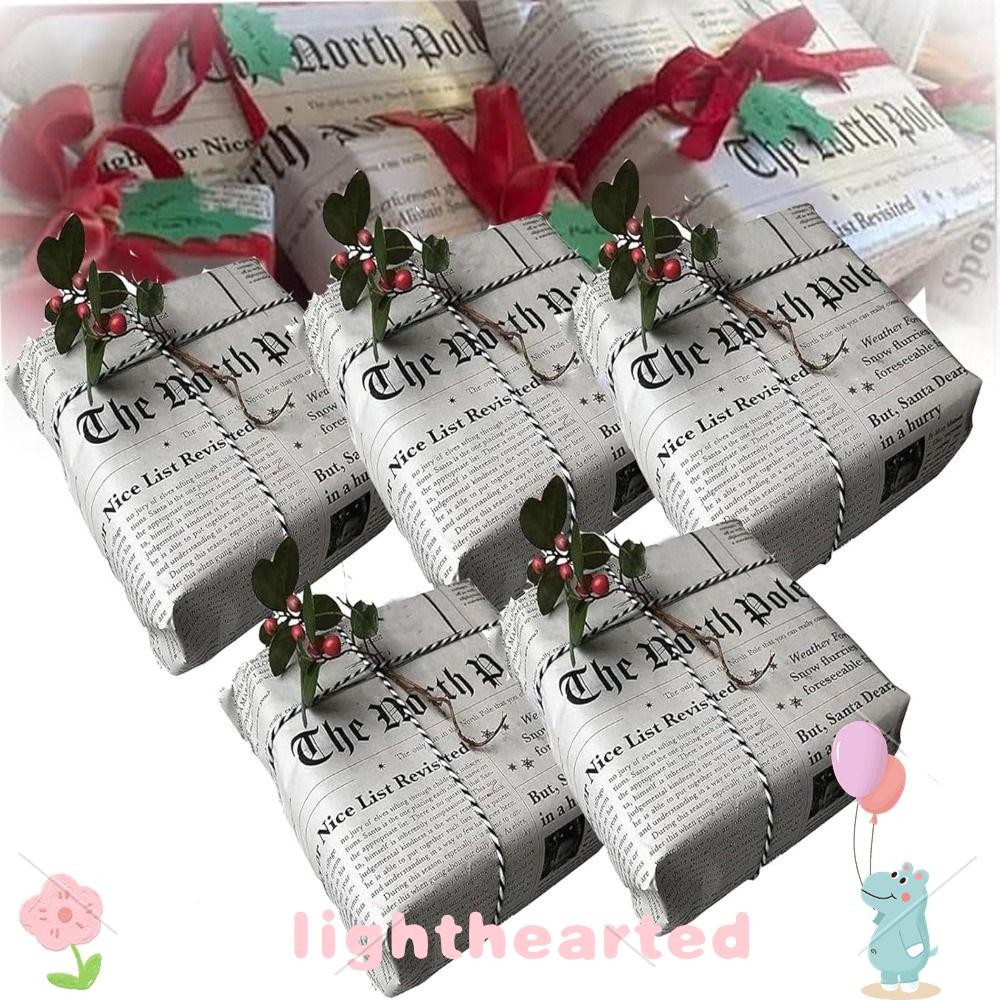 LIGHTHEARTED Newspaper Christmas Wrapping Paper, for DIY Christmas ...