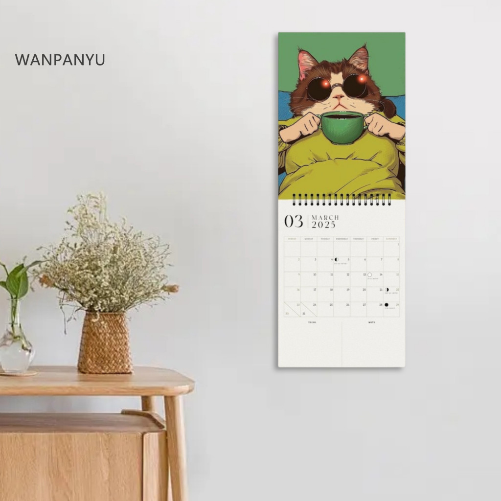 wanpanyu Cute Kitten Theme Calendar 2025 Easy-to-read Date Designs 2025 ...