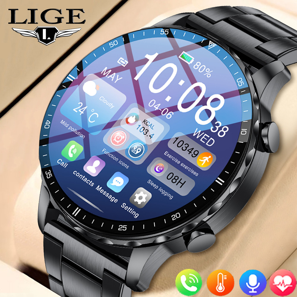 LIGE Jam Tangan Smart Watch Original Men Blood Oxygen Health Monitor ...