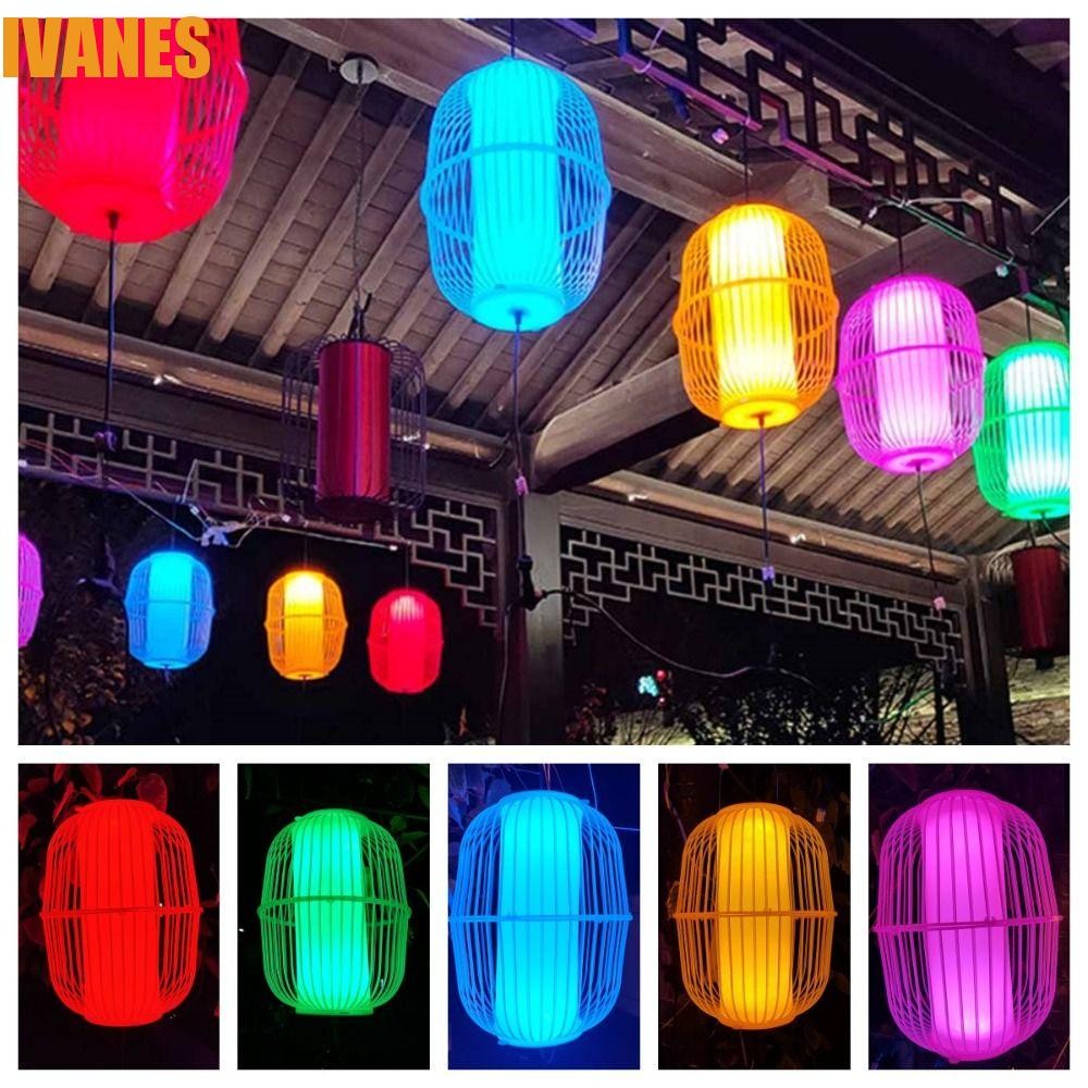 IVANES Chinese Red Lantern, Engineering Lighting Glowing Spring ...