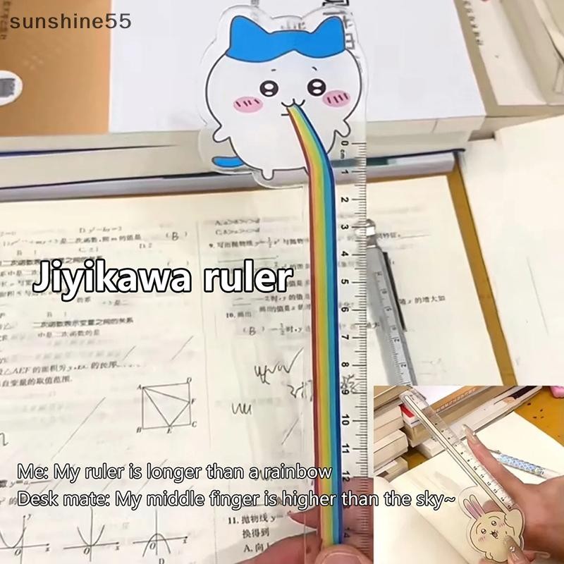 Sun Cute Creative Anime Peripheral Ruler Funny Cartoon Plastic Rulers ...