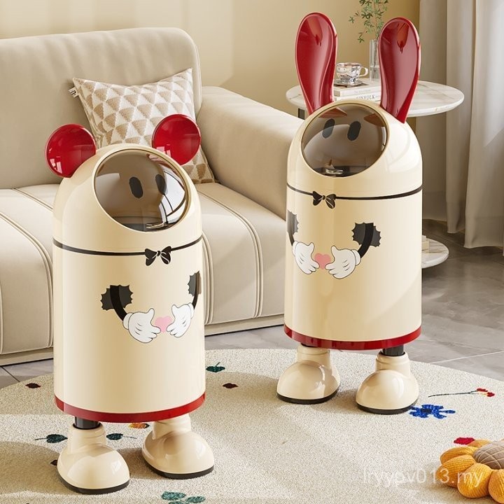 Cute Cute Cute Rabbit Trash Can Household Bedroom Bathroom High-Value ...