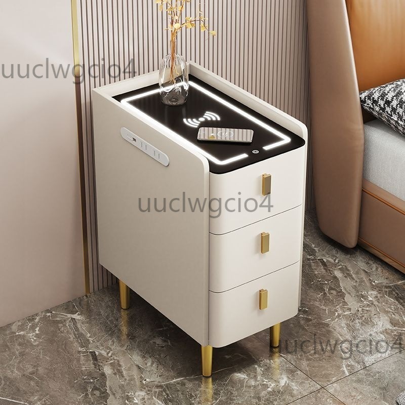 NEW Solid wood smart bedside table multifunctional wireless charging ...