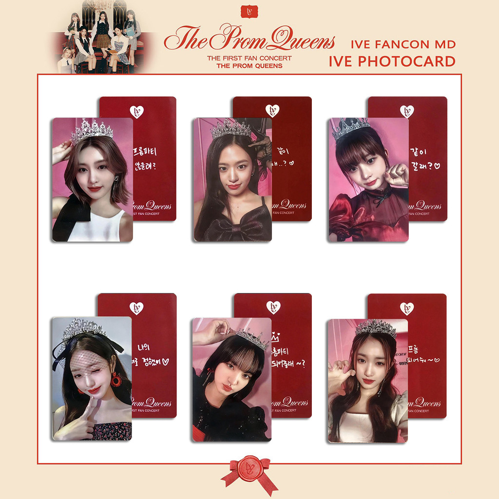 4-6pcs IVE Lomo Cards The Prom Queens FANCLUB World Tour in Cinema Show ...
