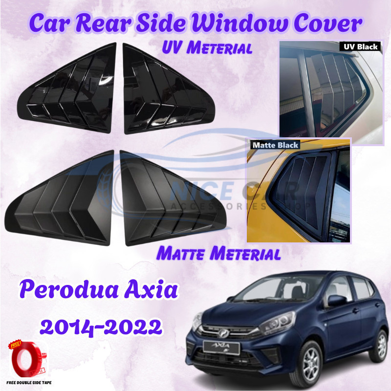Perodua Axia 2014-2022 Window Cover 3D Mustang 2 Pcs Rear Side Mirror ...