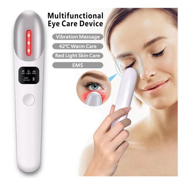 EMS Eye Massager with Red Light Therapy Wrinkle Remover,Skin Tightening ...