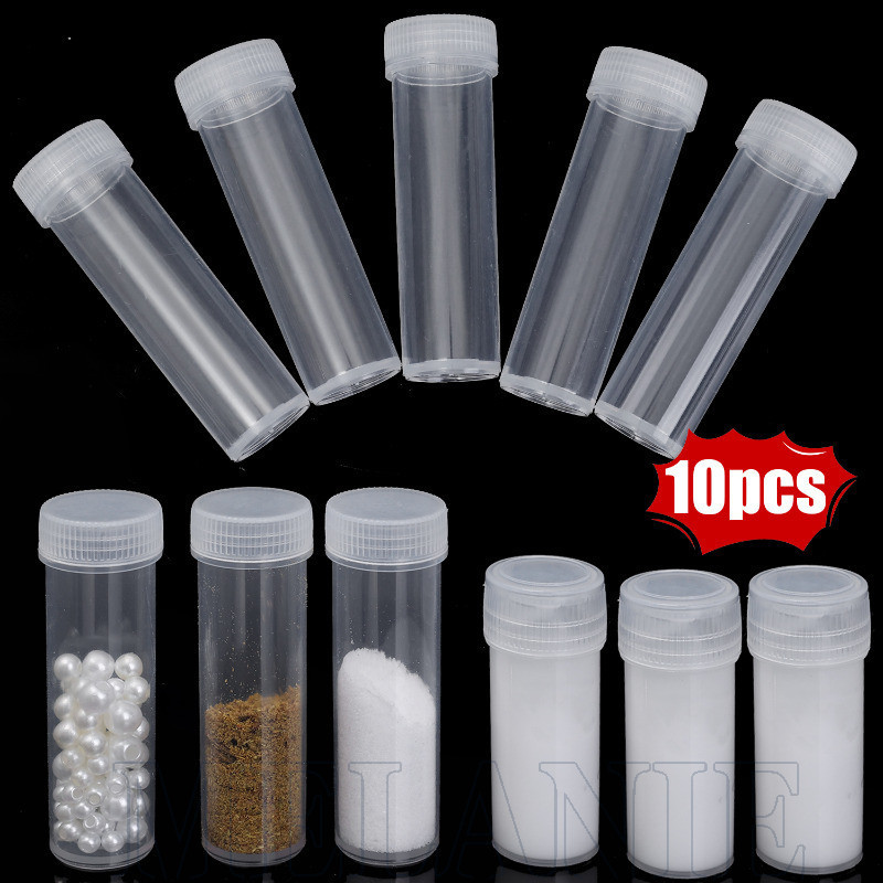 Plastic Sample Bottle - Test Tube Mini Bottles - Leak Proof Cap Vials ...