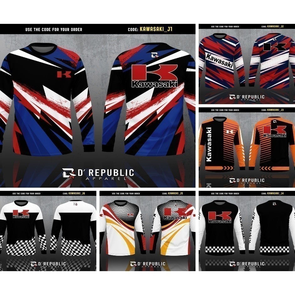 Riding 2025 Kawasaki Aircool Jersey Long Sleeves Cycling Ride Motorcycle Motor Bikes | Shopee ...