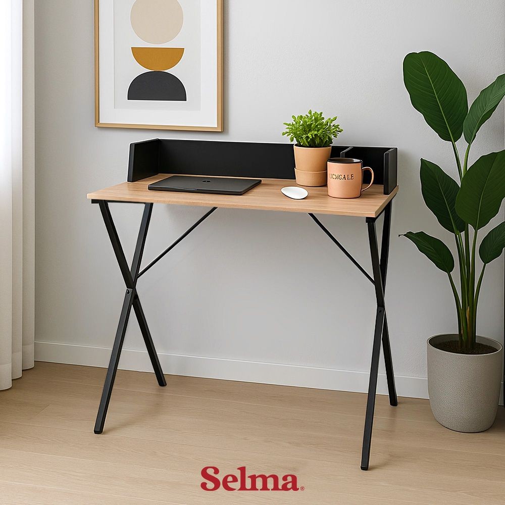 Selma Ferdian Office Desk - Brown Maple Office Table Office Furniture ...