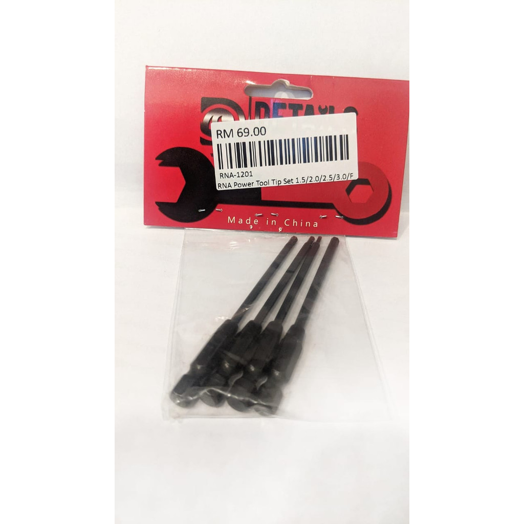 Hobby Details RNA 1201 Power Tool Tip Set Flat 3.0 4.0/Philips 4.0 5 ...