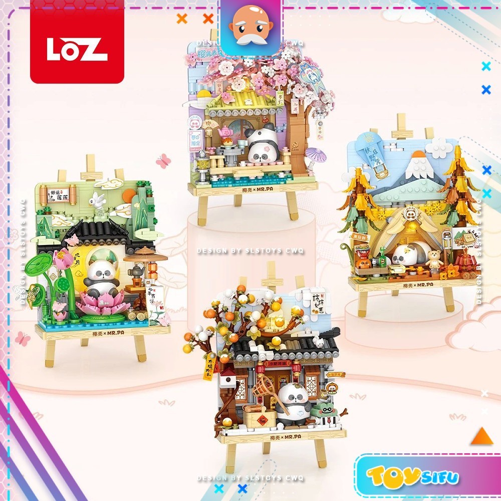 LOZ IDEAS Mini Block x Mr.PA Panda Four Season Painting Gift Decoration ...