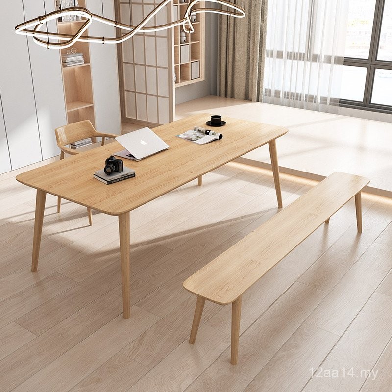Simple Modern All Solid Wood Living Room Learning Large Long Desk ...
