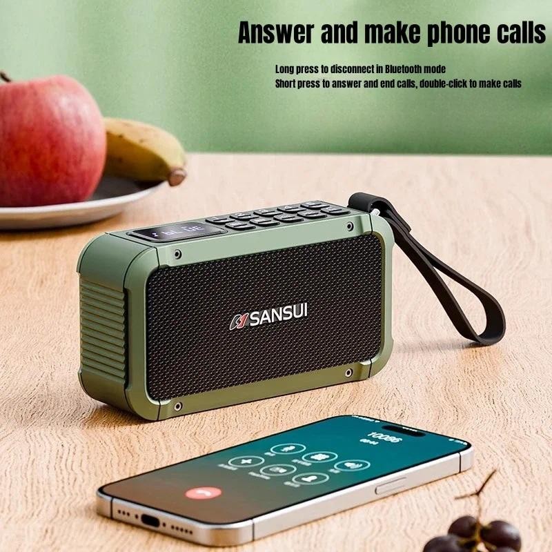 SANSUI F63 Multifunctional Digital FM Radio Wireless Bluetooth Speaker ...