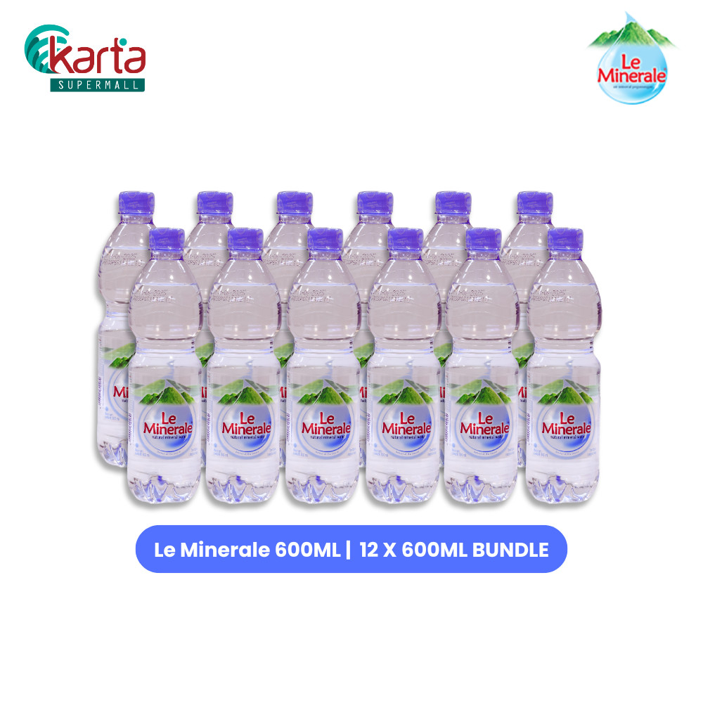 Le Minerale Natural Mineral Water 600ml Bundle Set (12's X 600ml ...