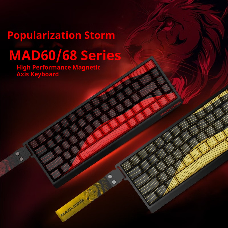 MADLIONS MAD 60/68HE Gaming Magnetic Switch Keyboard Wired Key Web ...