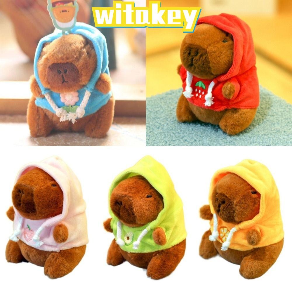 WITAKEY Plush Toy, Capybara with Wings Simulation Doll, Soft Small Size Stuffed Animals Hoodie ...