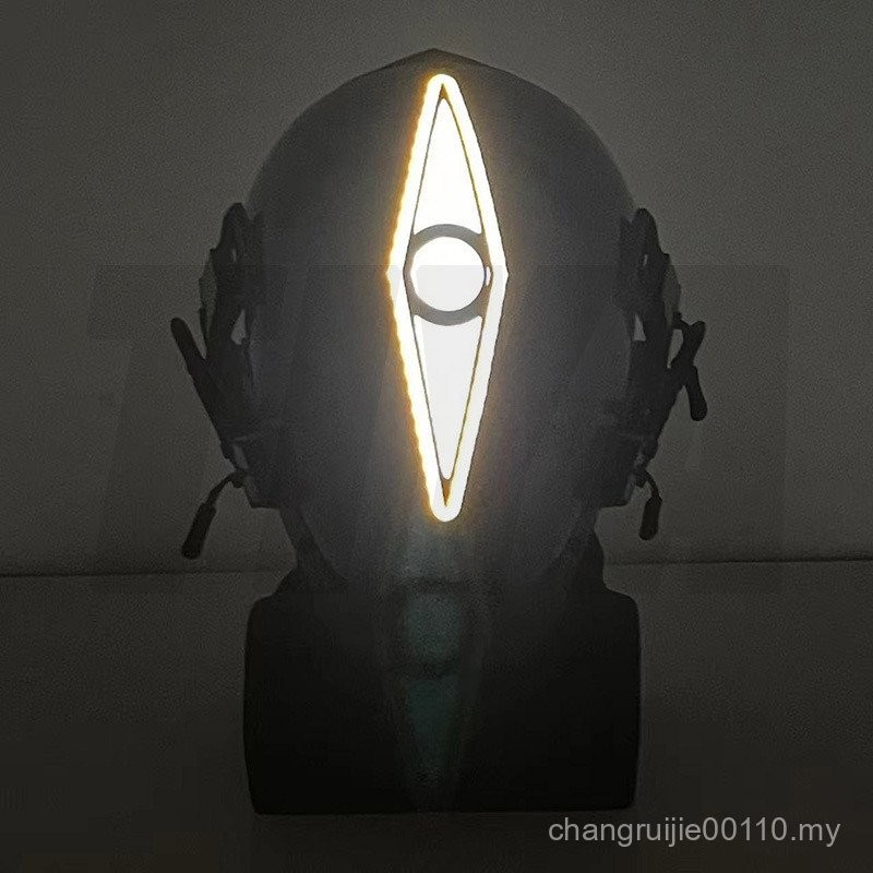 Tiya Cyberpunk Halloween Cyclops Mask Funny Is Coming Glowing Cool cos ...