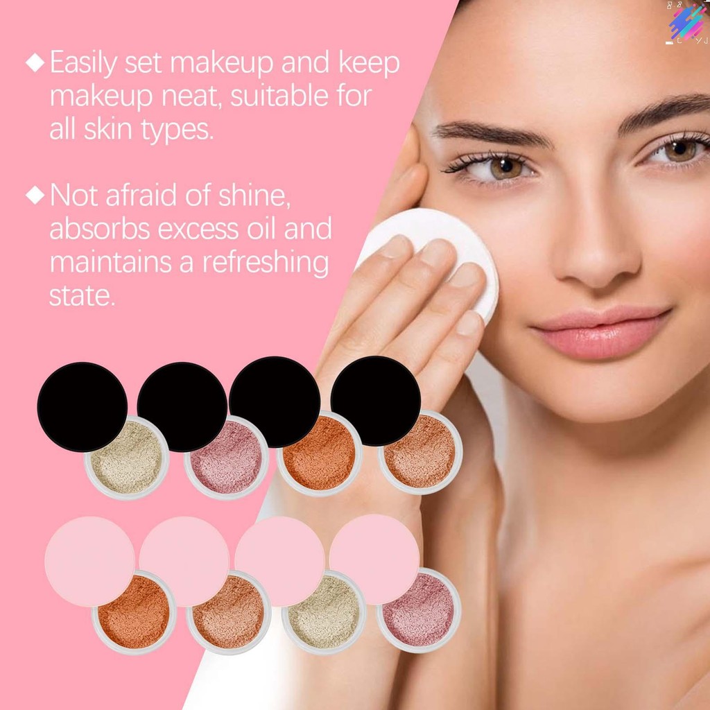 Waterproof Setting Powder with Brush Smooths Skin Finishing Concealer ...