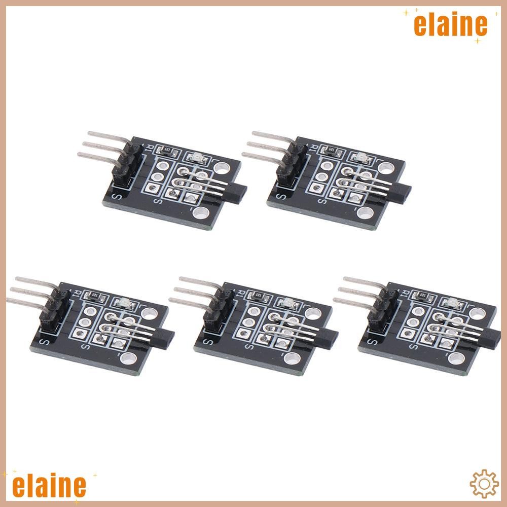ELAINE2 5pcs Hall Magnetic, KY-003 DC 5V Sensor Module, hall effect 3144E A3144 Black Hall ...