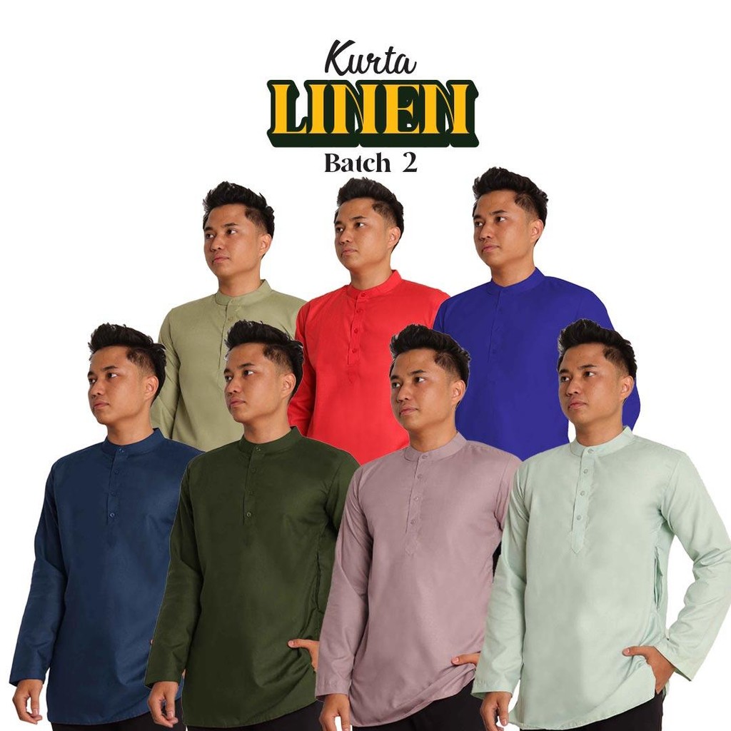 JAKEL Kurta Linen Cekak Musang Side Pocket Batch 2 | Shopee Malaysia