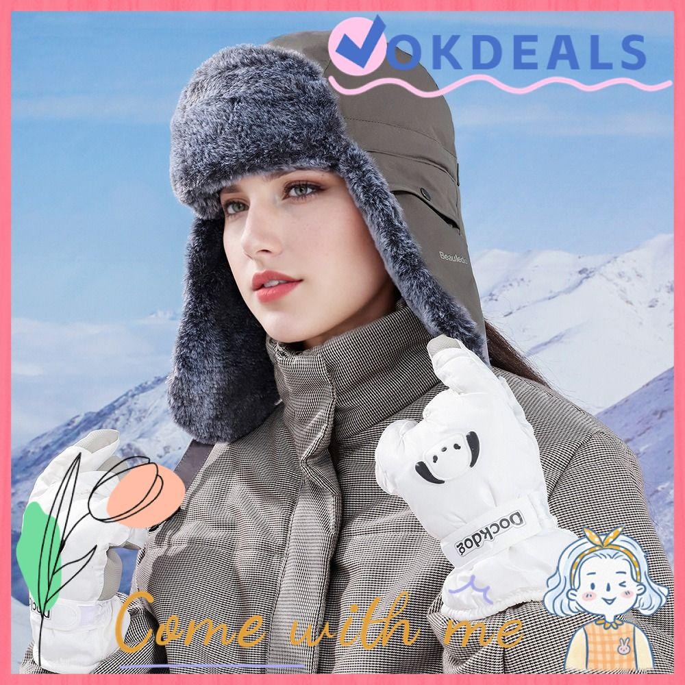 OKDSHOP Winter Hats, Earflap Fur Russian Ushanka, Hot Trapper ...