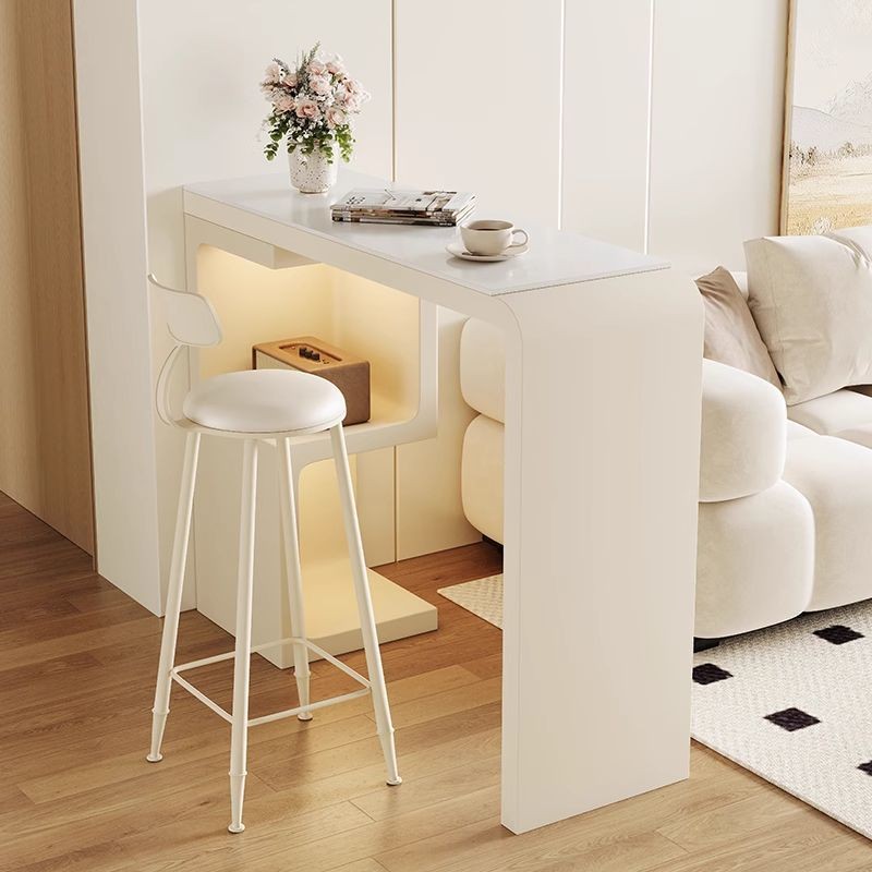 [Free chair] dining table bar counter integrated retractable home ...