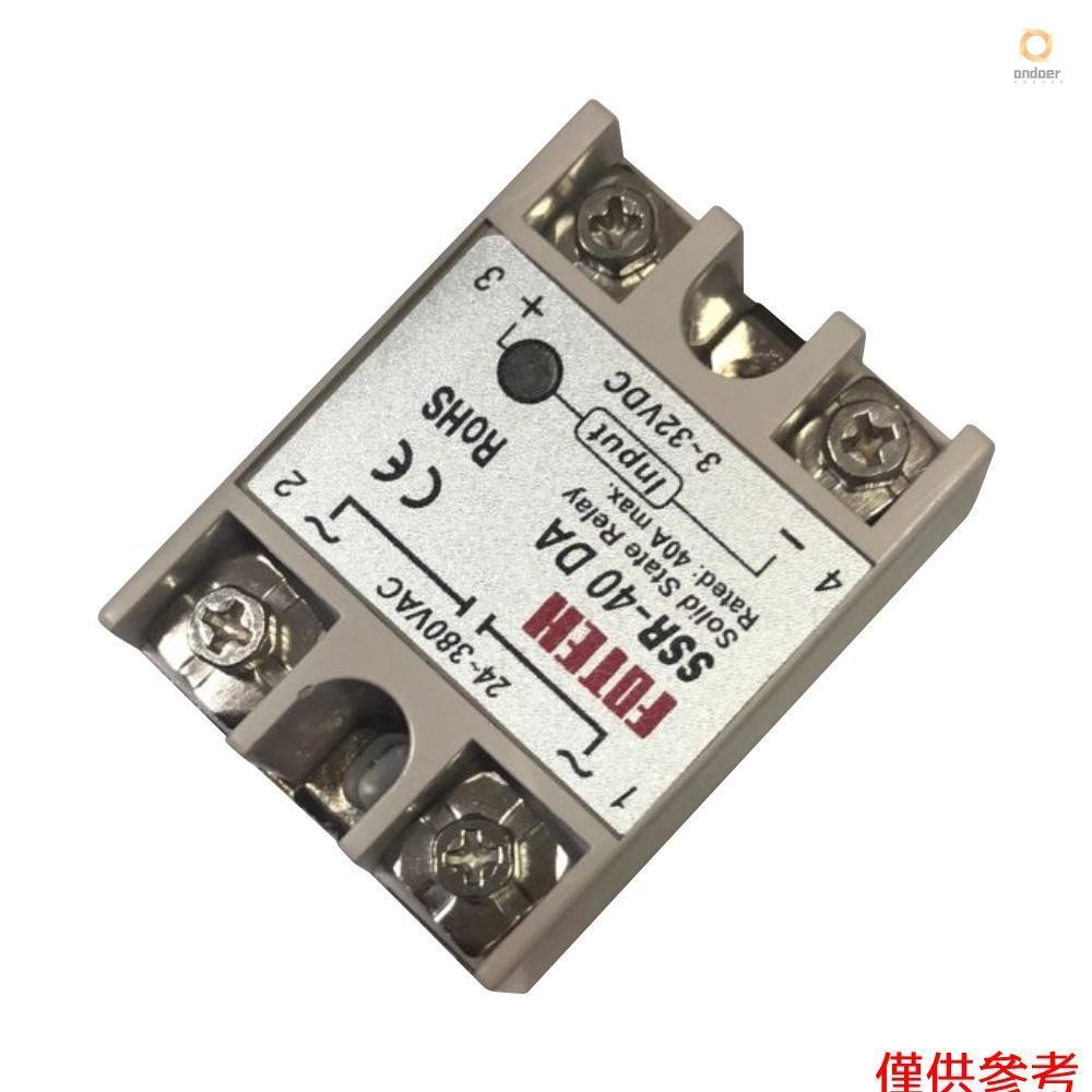 24V-380V 40A SSR-40 DA Solid State Relay Module for PID Temperature Controller 3-32V DC To AC ...
