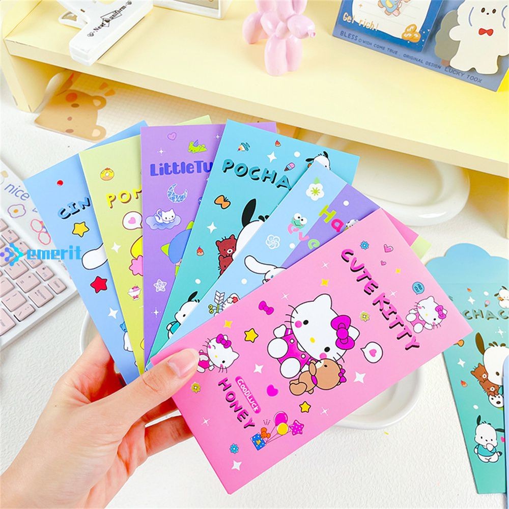 4 Pcs/Set Sanrio Red Envelope Kuromi Hello Kitty New Year Festival Red ...