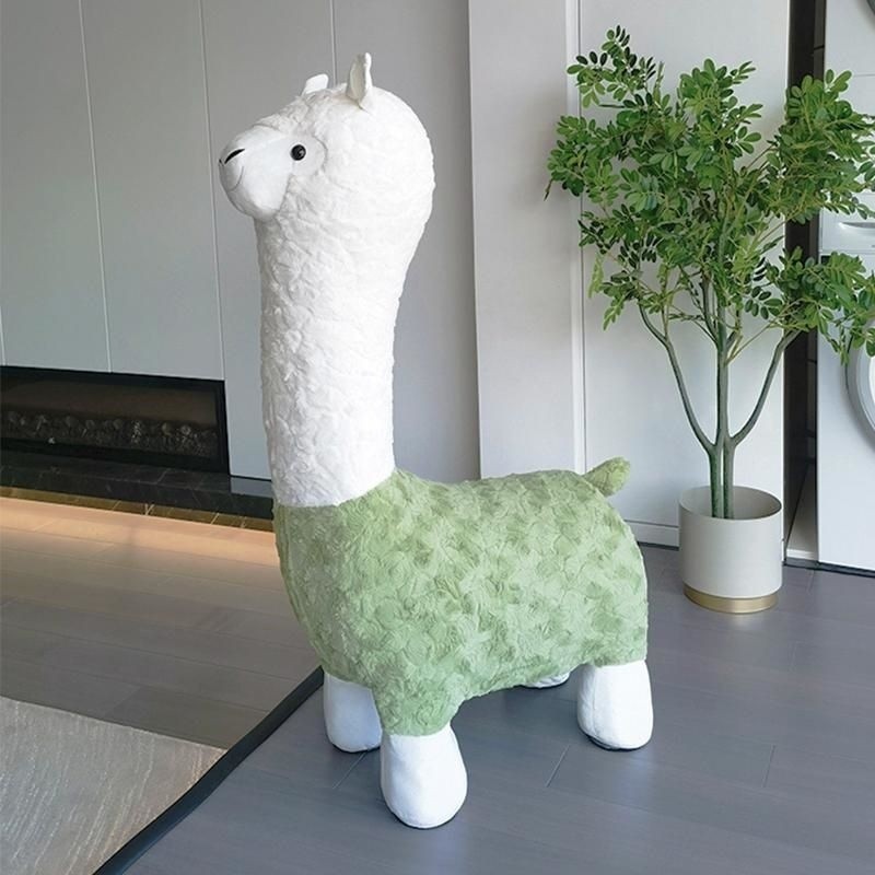 Oversized Creative Alpaca Stool Light Luxury Animal Stool Floor Change ...