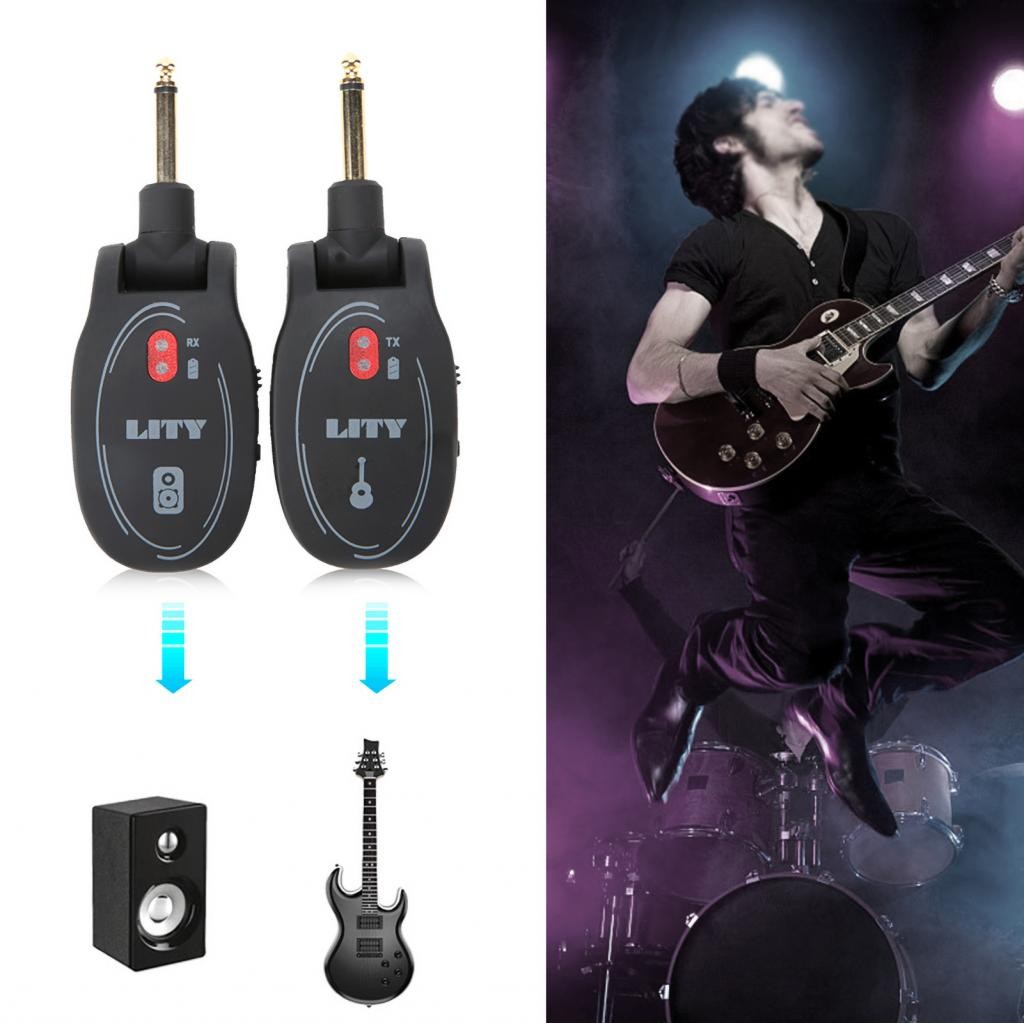 Universal Electric Guitar Wireless System Rechargeable Audio ...