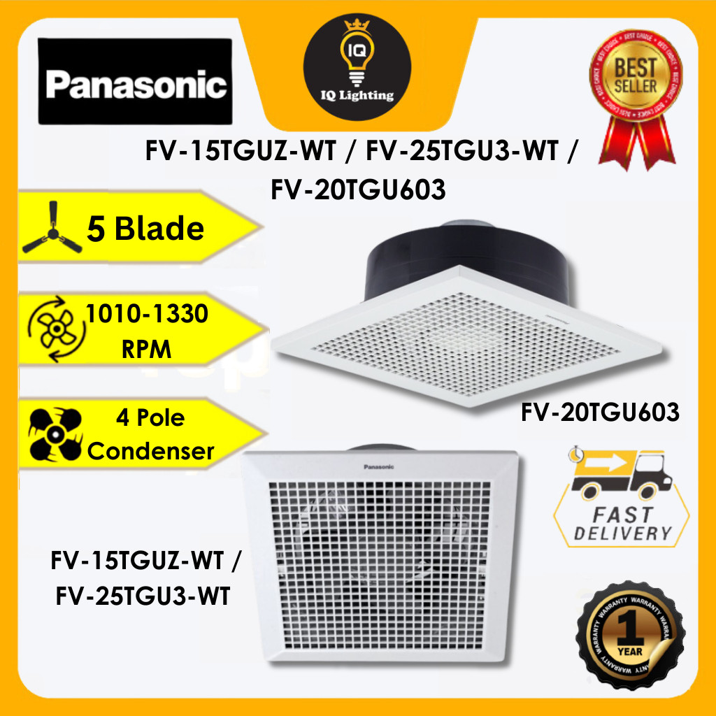 PANASONIC CEILING MOUNT VENTILATING FAN / FV-15TGUZ-WT/FV-25TGU3-WT/FV ...