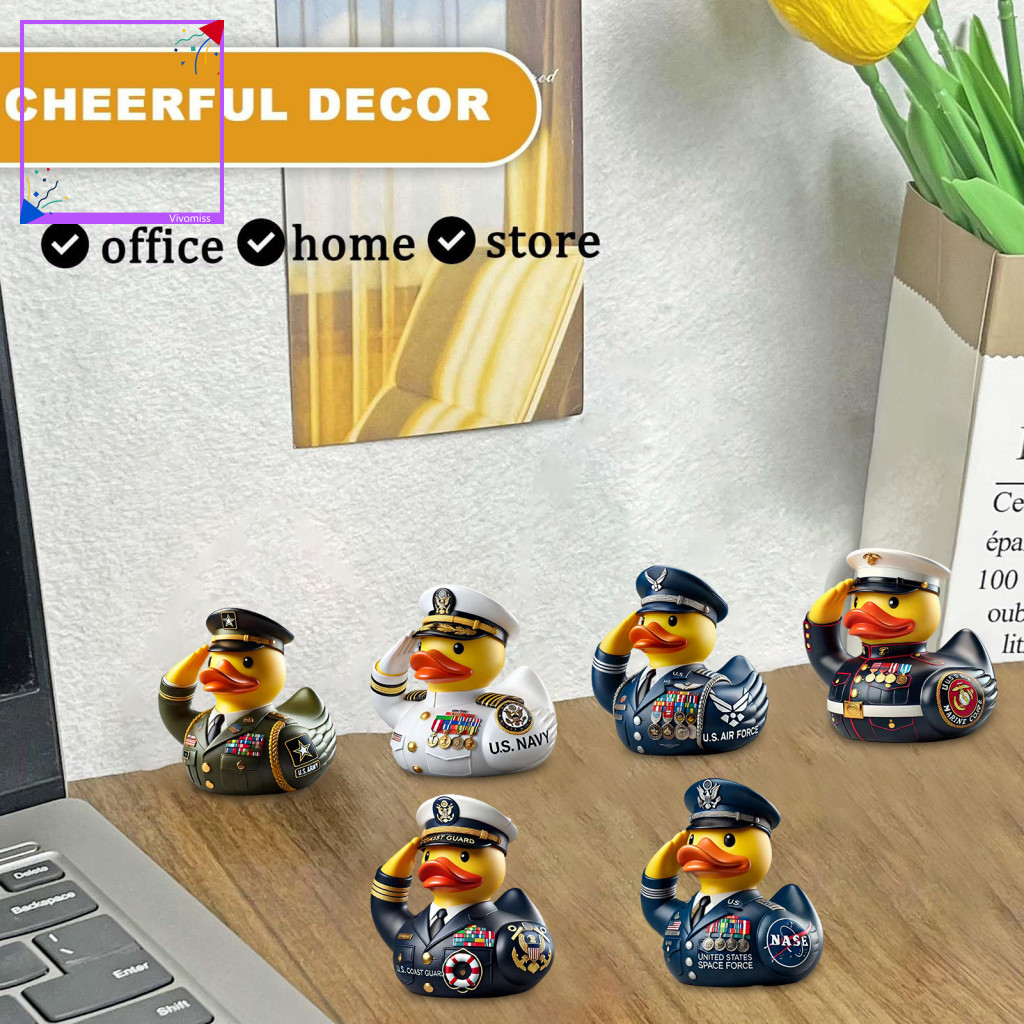 [VM] Resin Duck Statue Veteran Tribute Duck Figurine Resin Soldier Duck ...
