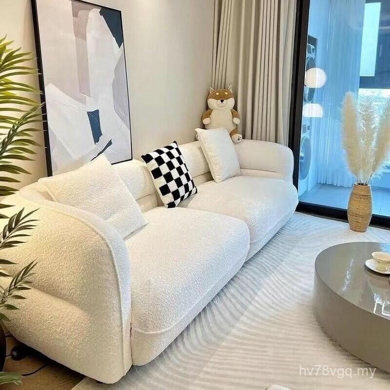Stail Perancis Nordic cream cream fabrik sofa sederhana ruang tamu ...