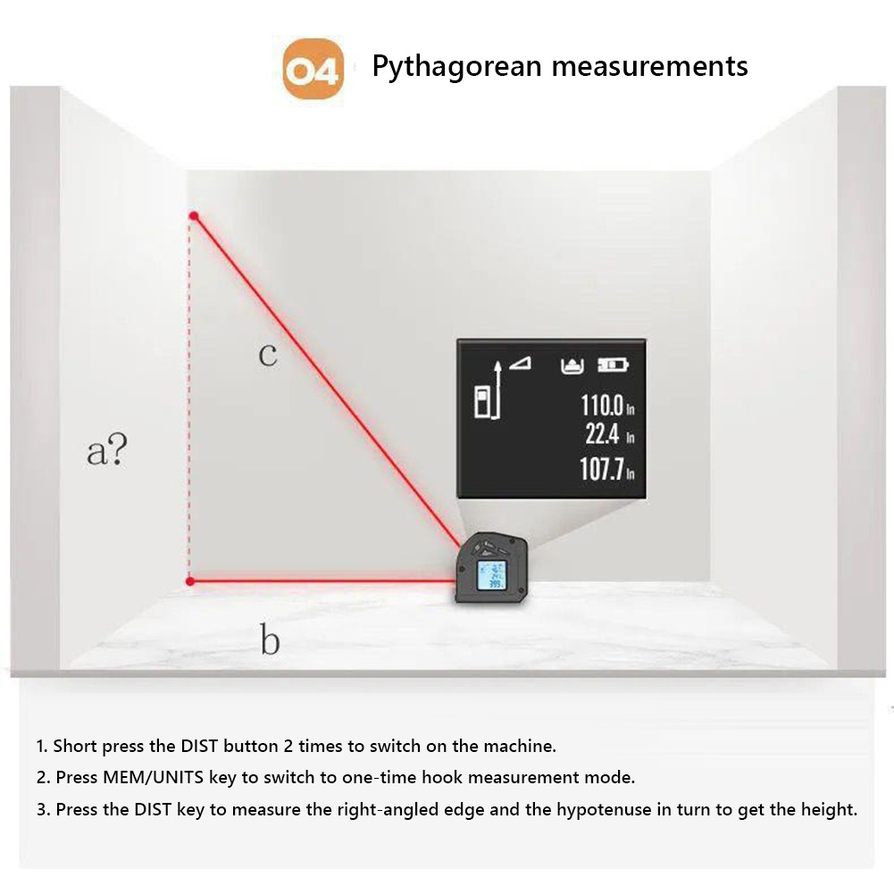 [Ddouble.my] 50m+5m Digital Rangefinder LED Display 3-in-1 Electronic ...