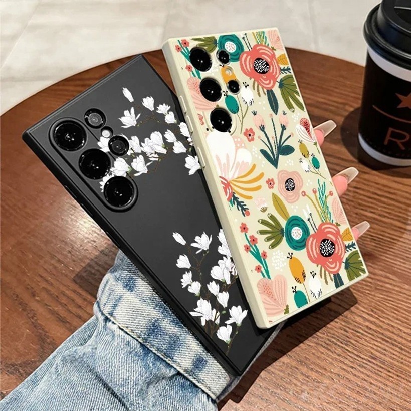 Artistic Colorful Flowers Phone Case for Samsung S21 S10 S9 Plus Ultra ...