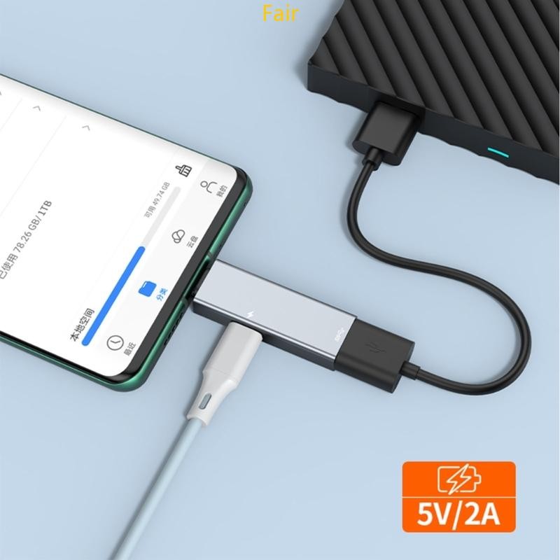 Fair USB Type-C Hub Adapter 1 to 2 USB C Docking Station Charge ...