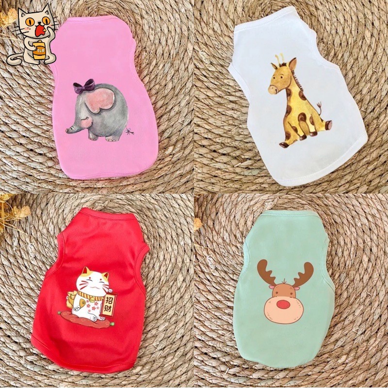 Pet Shirt Cat Dog Thin Clothes Chinese New Year Baju Kucing Nipis ...