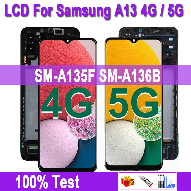 Original LCD For Samsung A13 5G A136 4G A135 LCD Display Touch Screen Digitizer A136 A136B A136U ...