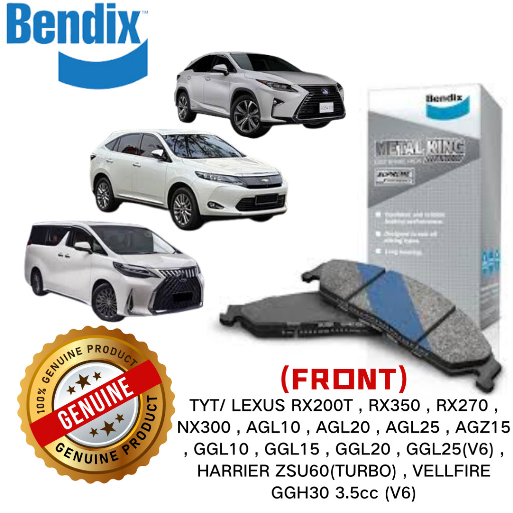 Bendix DB2004 MKT & GCT Front Brake Pad - Toyota Lexus , Harrier ...
