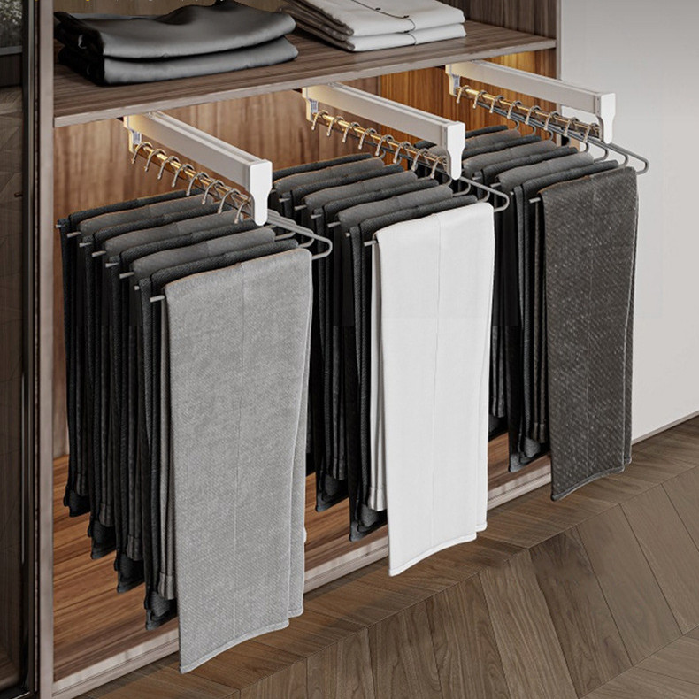 Multifunctional Sliding Rail Pull-out Pants Rack Push-pull Hanging ...