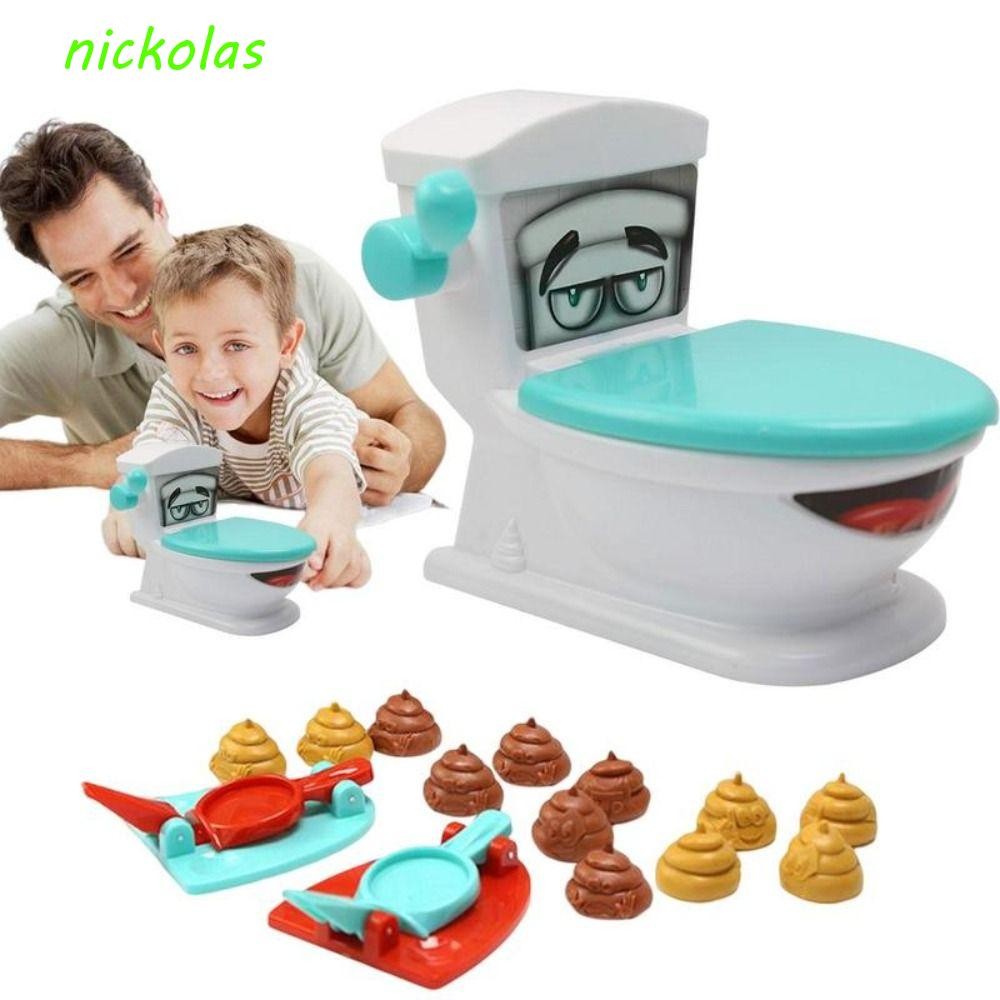 NICKOLAS Funny Poop Shoot Toys, Two Launchers Soft Poop Toilet Game ...