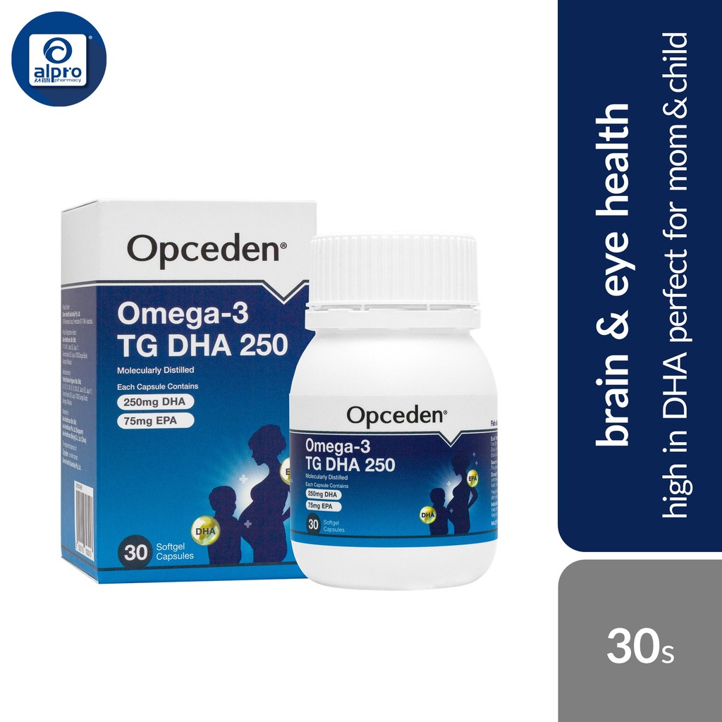 Opceden Omega-3 TG DHA 250 500mg 30s | High DHA Perfect For Mom & Child ...