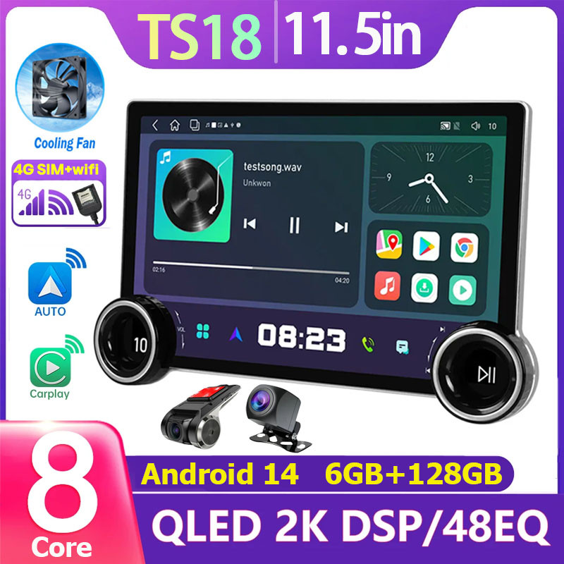 11.5inch QLED 2K (TS18 6G+128GB 8Core) Car Android Player Dual Knob Car ...