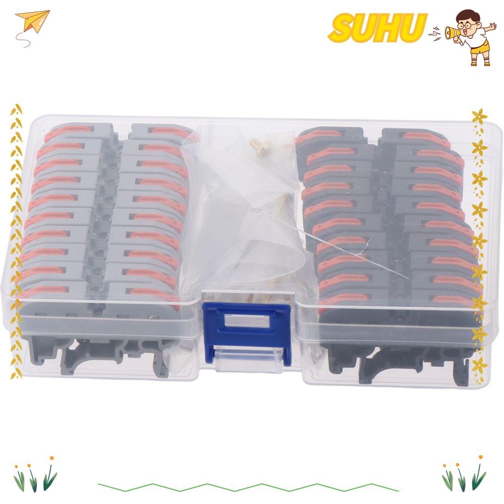 SUHU 20PCS DIN Rail Terminal Blocks Kit, Universal 32A 400V Power ...