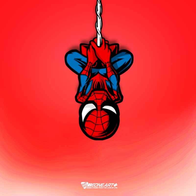 EONE Reflective Car Sticker Marvel Heroes Spiderman Cute Upside Down ...