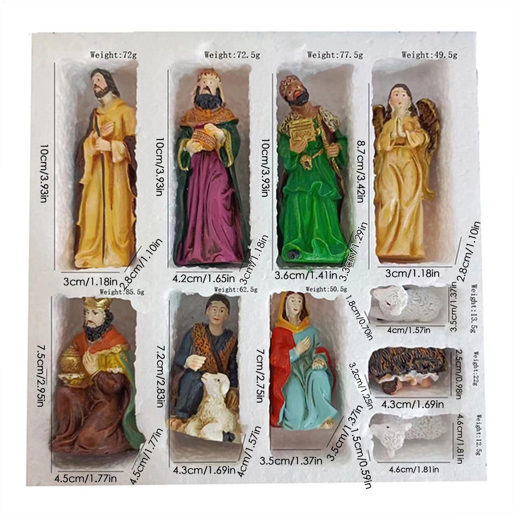 1set Sacred Family Nativity Figurine Easter Nativity Statue Set ...