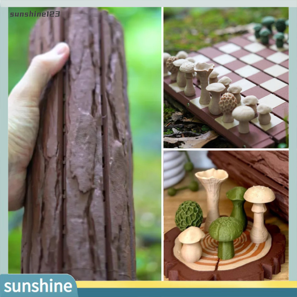 Forest Chess Set Nature-themed Chess Game Portable Roll-up Forest Chess ...